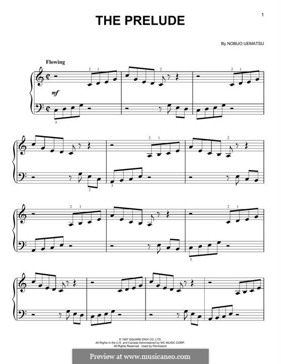 The Prelude (from Final Fantasy) by N. Uematsu - sheet music on MusicaNeo The Prelude (from Final Fantasy) by N. Uematsu - sheet music on MusicaNeo