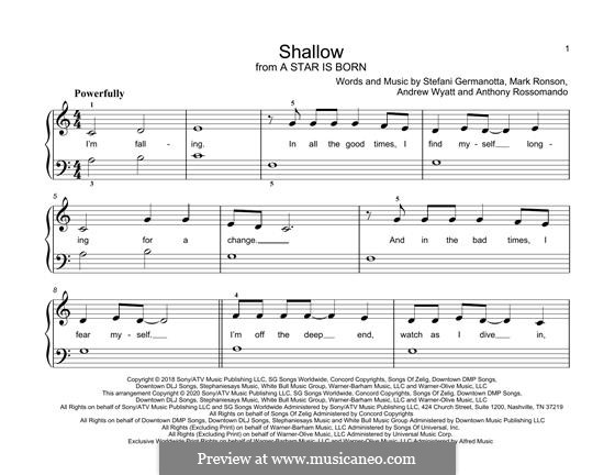 Shallow (from A Star Is Born) Lady Gaga & Bradley Cooper by A. Wyatt, A ...