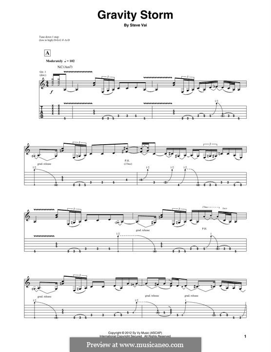 Gravity Storm by S. Vai - sheet music on MusicaNeo