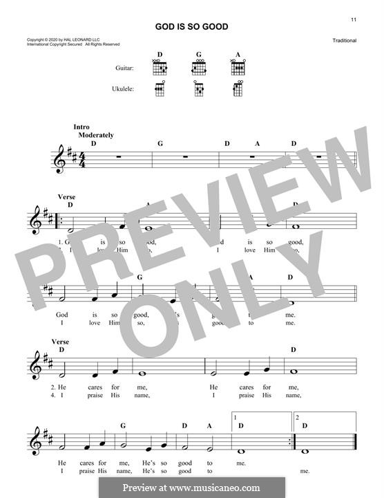 God Is So Good by folklore - sheet music on MusicaNeo