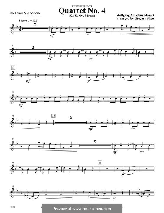 String Quartet No.4 in C Major, K.157 by W.A. Mozart on MusicaNeo