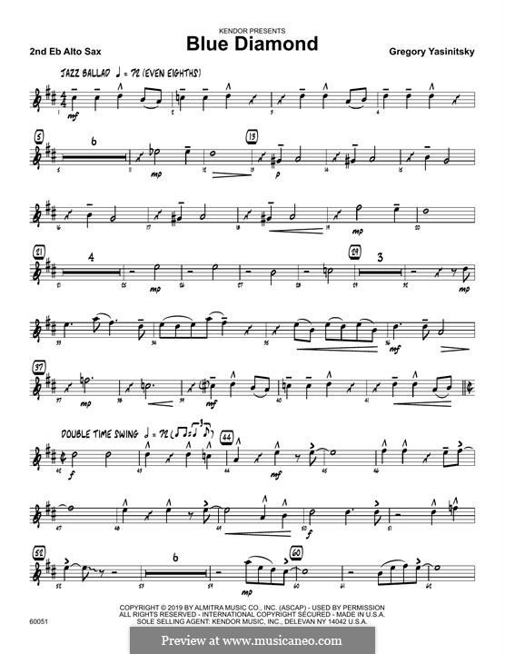 Blue Diamond by G. Yasinitsky - sheet music on MusicaNeo