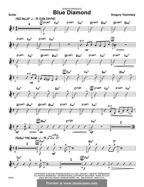 Blue Diamond by G. Yasinitsky - sheet music on MusicaNeo