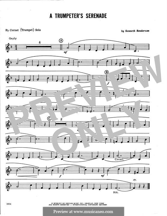 A Trumpeter's Serenade by K. Henderson - sheet music on MusicaNeo