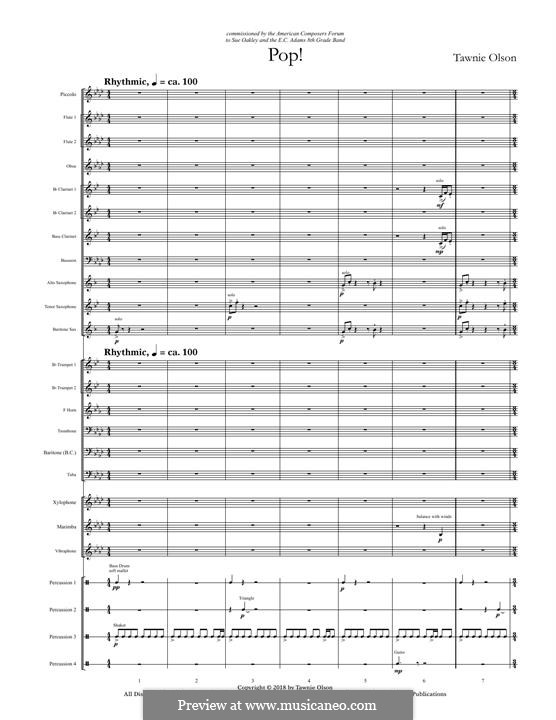 Pop! by T. Olson - sheet music on MusicaNeo