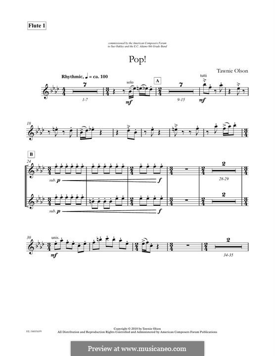 Pop! by T. Olson - sheet music on MusicaNeo