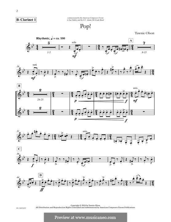 Pop! by T. Olson - sheet music on MusicaNeo