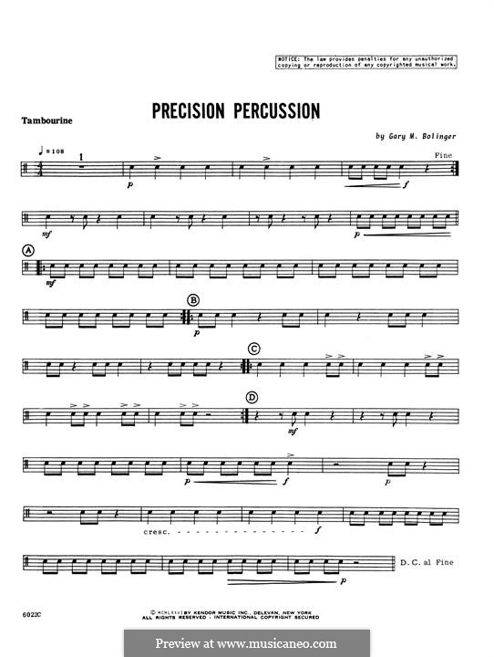 Precision Percussion by G.M. Bolinger - sheet music on MusicaNeo