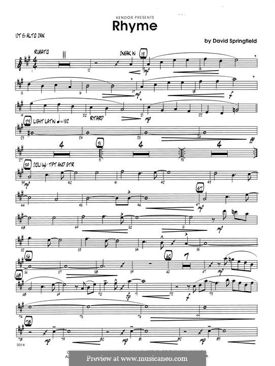 Rhyme by D. Springfield - sheet music on MusicaNeo