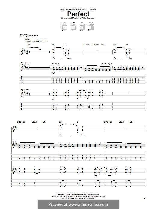 Perfect (The Smashing Pumpkins) by B. Corgan - sheet music on MusicaNeo