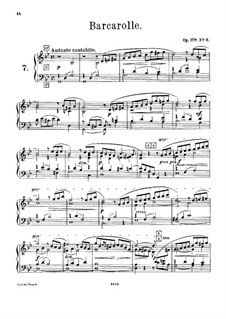 No.6 June (Barcarole) (The Seasons, TH 135 Op.37a) by P. Tchaikovsky on ...