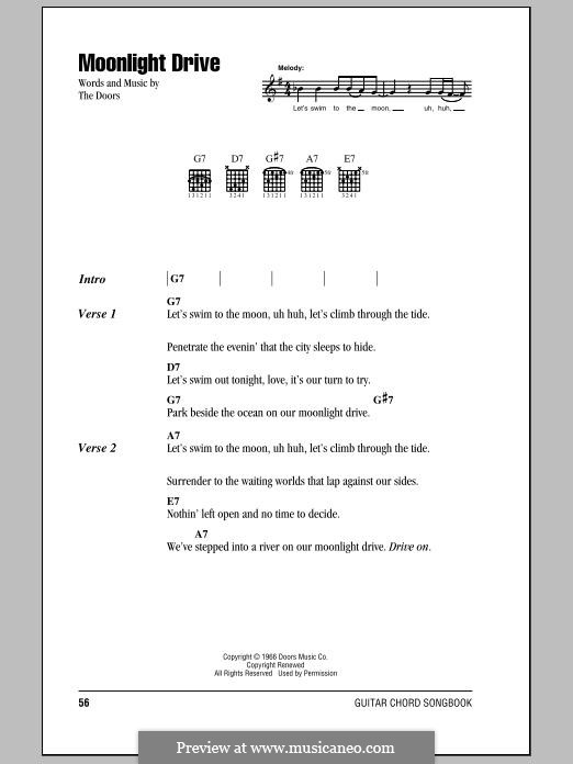 Moonlight Drive by The Doors - sheet music on MusicaNeo