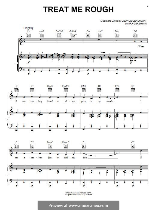 Treat Me Rough by G. Gershwin - sheet music on MusicaNeo