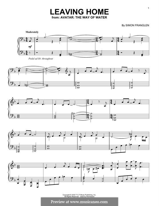 Leaving Home (from Avatar: The Way Of Water) by S. Franglen on MusicaNeo