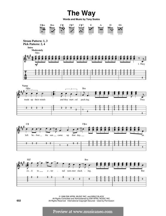 The Way (Fastball) by T. Scalzo - sheet music on MusicaNeo