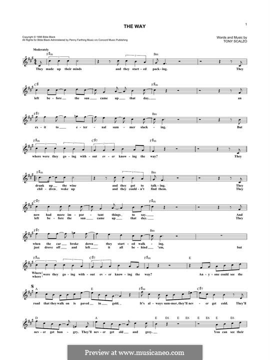 The Way (Fastball) by T. Scalzo - sheet music on MusicaNeo