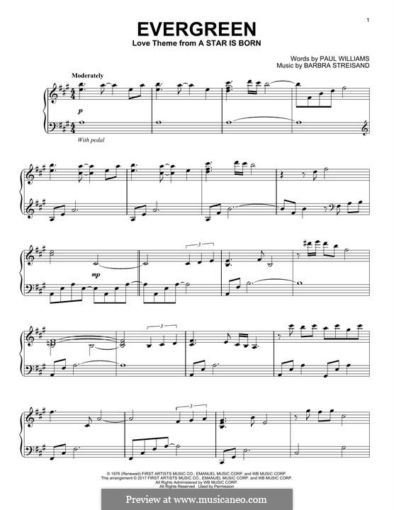 Evergreen (Love Theme from A Star Is Born) by B. Streisand on MusicaNeo