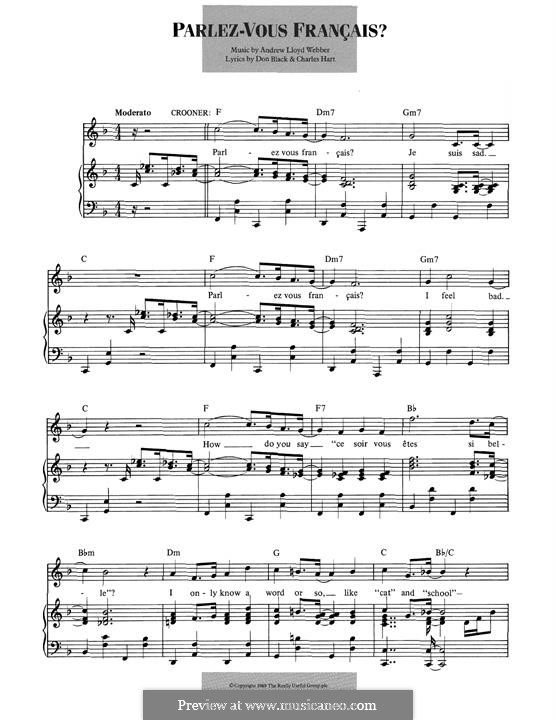 Parlez-vous Francais? (Aspects of Love) by A.L. Webber on MusicaNeo