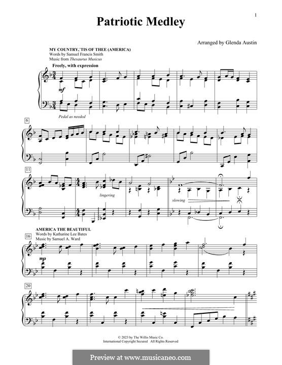 Patriotic Medley by folklore - sheet music on MusicaNeo