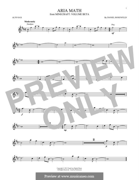 Aria Math (from Minecraft) (C418) by D. Rosenfeld on MusicaNeo