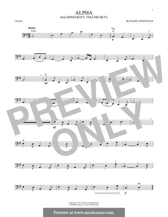 Alpha (from Minecraft) (C418) by D. Rosenfeld - sheet music on MusicaNeo