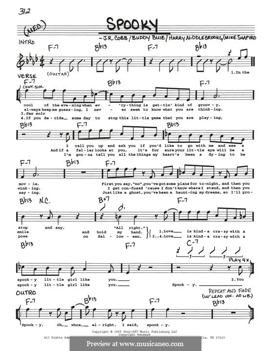 Spooky (Classics IV) by J. Cobb, H. Middlebrooks, M. Shapiro, B. Bule ...