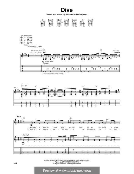 Dive by S.C. Chapman - sheet music on MusicaNeo