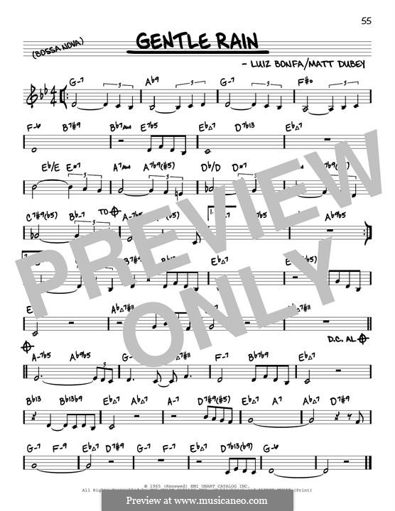 Gentle Rain by L. Bonfa - sheet music on MusicaNeo