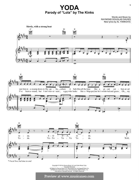 Yoda by R. Davies - sheet music on MusicaNeo