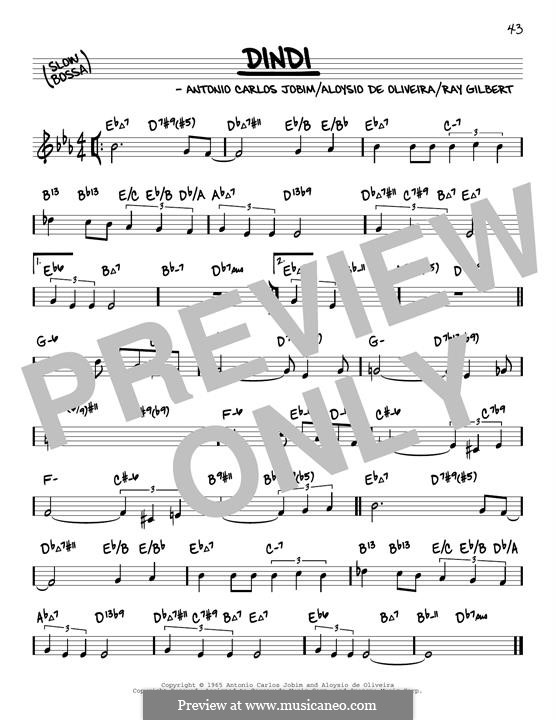 Dindi by A.C. Jobim - sheet music on MusicaNeo