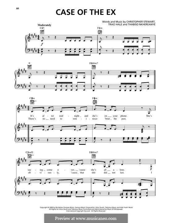 Case Of The Ex (Whatcha Gonna Do) by C. Stewart - sheet music on MusicaNeo