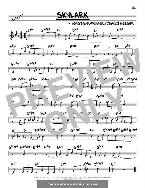 Skylark by H. Carmichael - sheet music on MusicaNeo