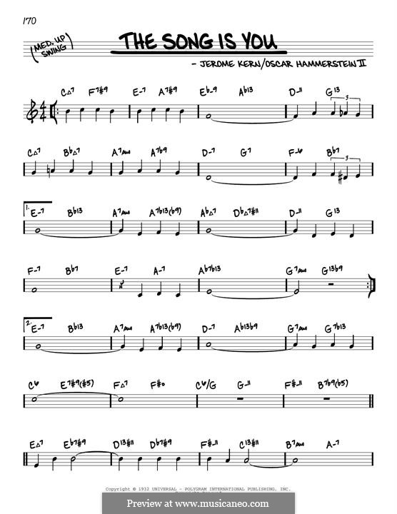 The Song is You by J. Kern - sheet music on MusicaNeo
