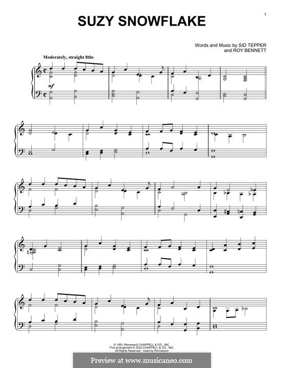 Suzy Snowflake (Rosemary Clooney) by R.C. Bennett, S. Tepper on MusicaNeo