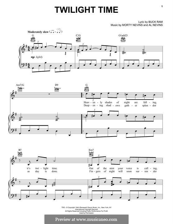 Twilight Time (The Platters) by A. Nevins, B. Ram, M. Nevins on MusicaNeo