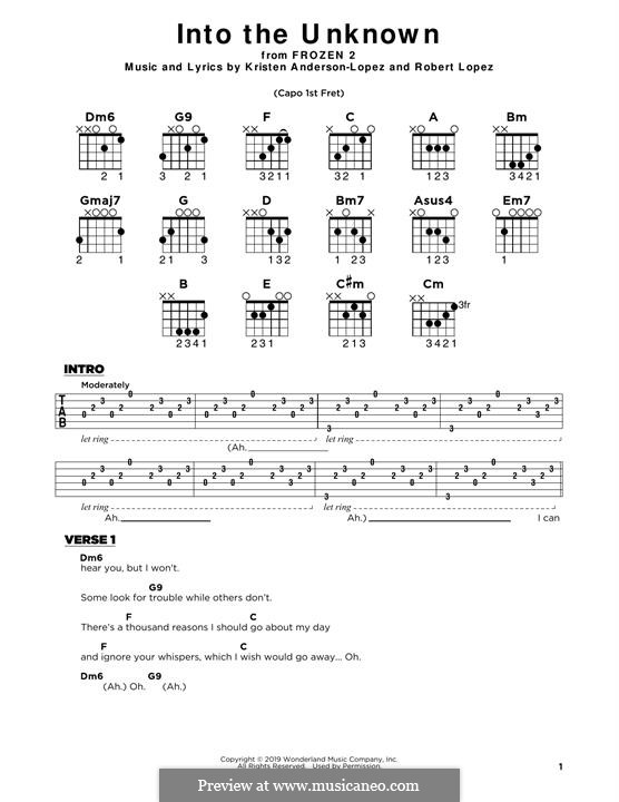 Into the Unknown (from Disney's Frozen 2) by R. Lopez, K. Anderson-Lopez on MusicaNeo