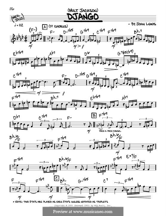 Django by J.A. Lewis - sheet music on MusicaNeo