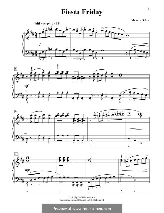 Fiesta Friday by M. Bober - sheet music on MusicaNeo