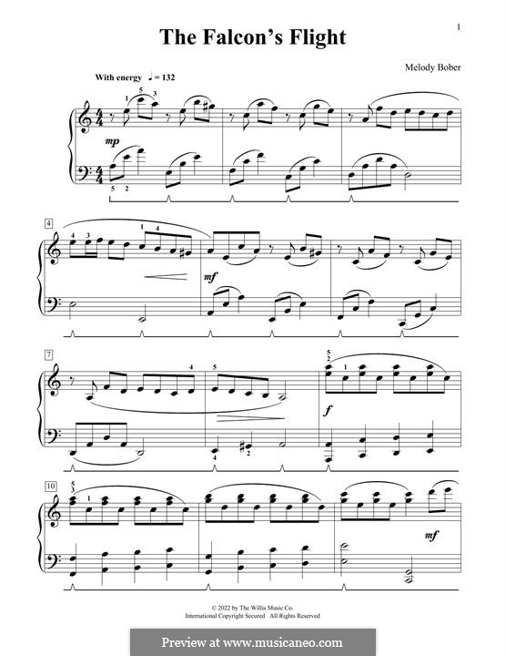 The Falcon's Flight by M. Bober - sheet music on MusicaNeo