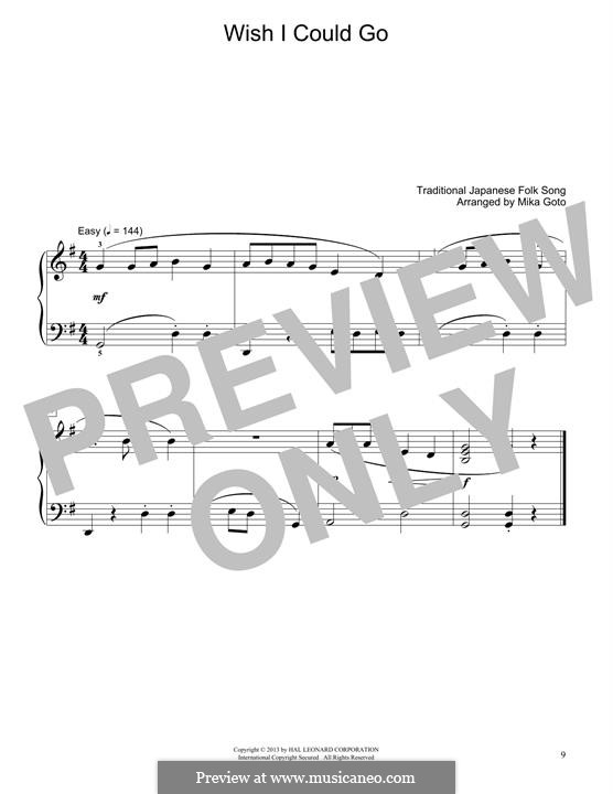 Wish I Could Go by folklore - sheet music on MusicaNeo