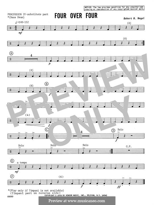 Four Over Four by R.H. Nagel - sheet music on MusicaNeo