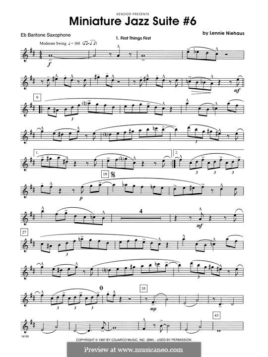 Miniature Jazz Suite No.6, Four Movements by L. Niehaus on MusicaNeo