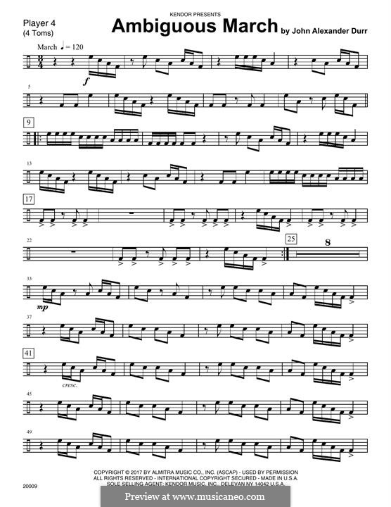 Ambiguous March by J.A. Durr - sheet music on MusicaNeo