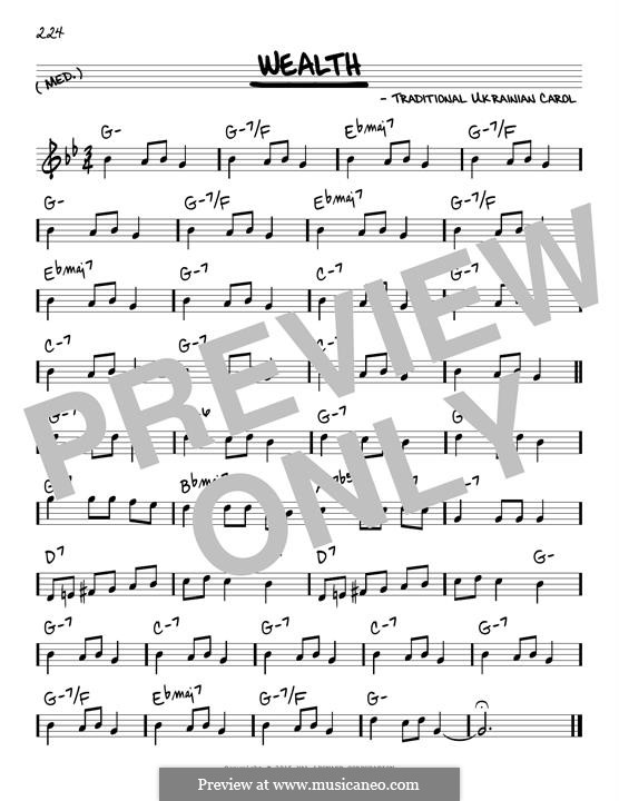 Wealth by folklore - sheet music on MusicaNeo