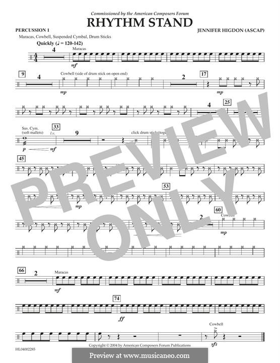 Rhythm Stand by J. Higdon - sheet music on MusicaNeo