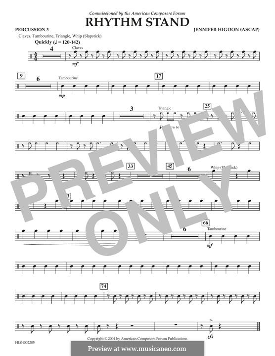Rhythm Stand by J. Higdon - sheet music on MusicaNeo