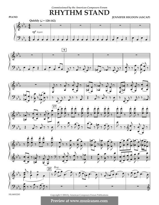 Rhythm Stand by J. Higdon - sheet music on MusicaNeo