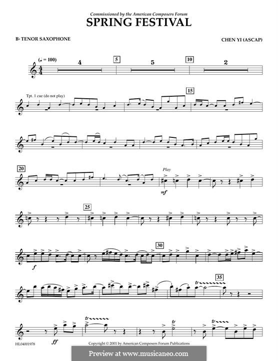 Spring Festival by C. Yi - sheet music on MusicaNeo