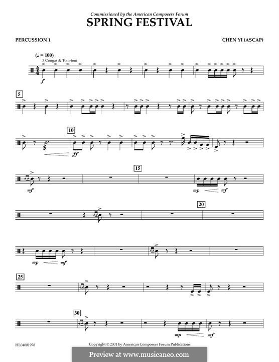 Spring Festival by C. Yi - sheet music on MusicaNeo