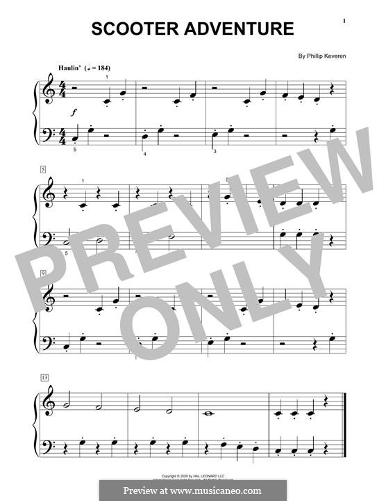 Scooter Adventure by P. Keveren - sheet music on MusicaNeo